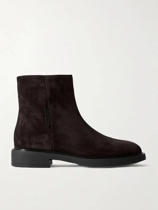 GIANVITO ROSSI Lexington Suede Ankle Boots - Brown