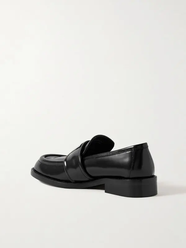 Acne Studios Embellished Glossed-leather Loafers