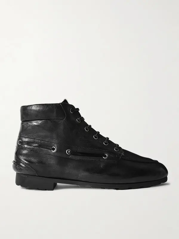 Bally Paphos Leather Lace-up Ankle Boots - Black