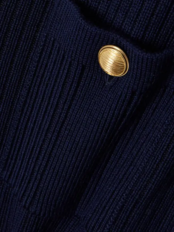Chloé Belted Ribbed Wool-blend Mini Dress