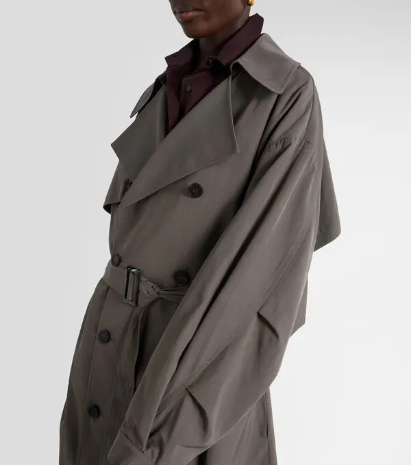 THE FRANKIE SHOP Mavis Oversized Trench Coat In Heather