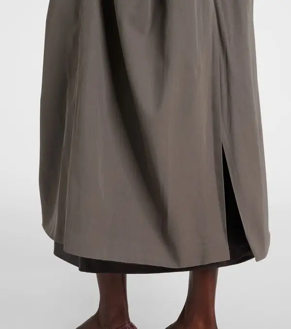 THE FRANKIE SHOP Mavis Oversized Trench Coat In Heather