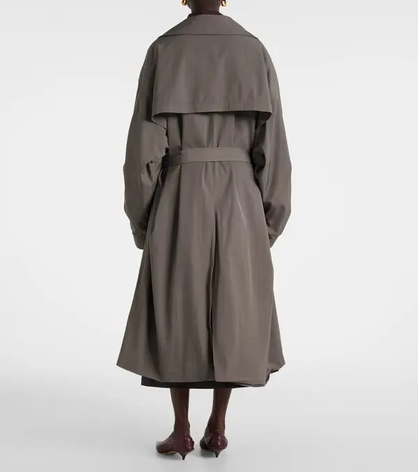 THE FRANKIE SHOP Mavis Oversized Trench Coat In Heather