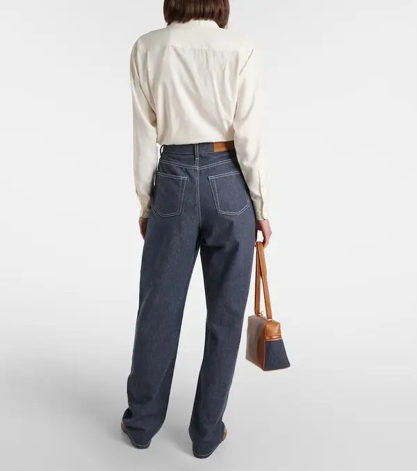 Loro Piana High-rise Wide-leg Jeans