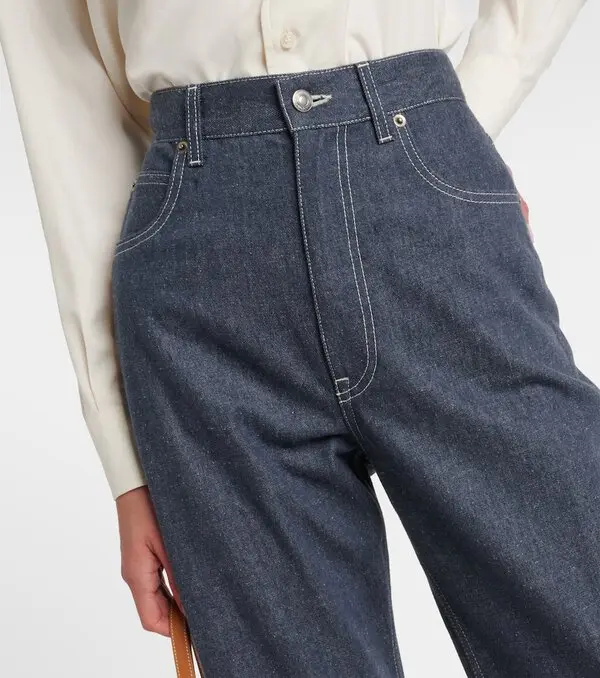 Loro Piana High-rise Wide-leg Jeans