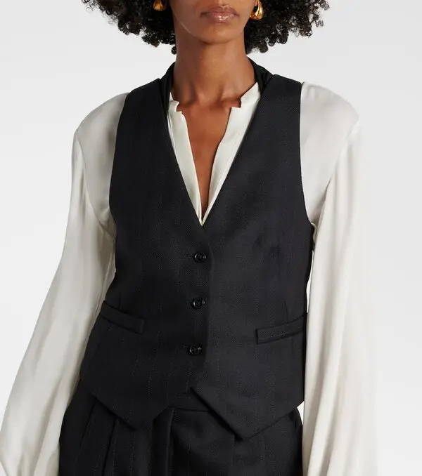 Dorothee Schumacher Pinstripe Wool Vest