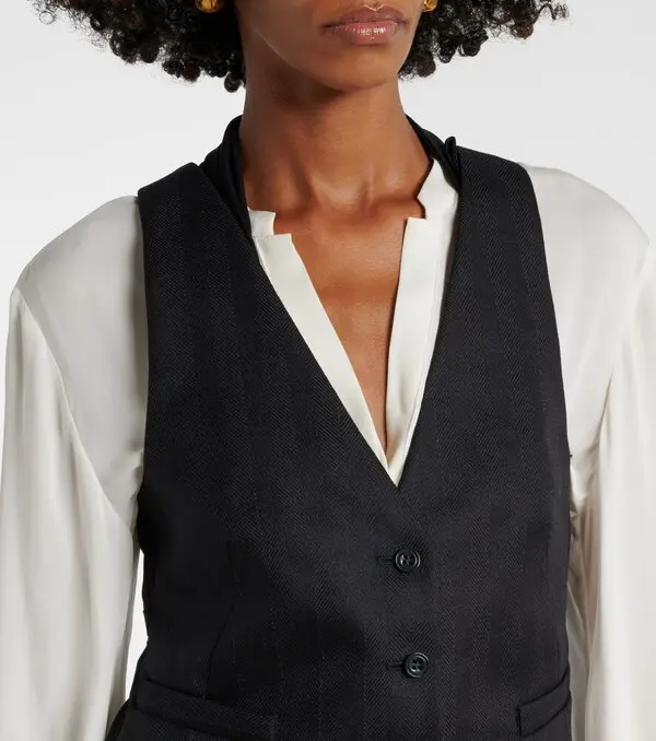 Dorothee Schumacher Pinstripe Wool Vest