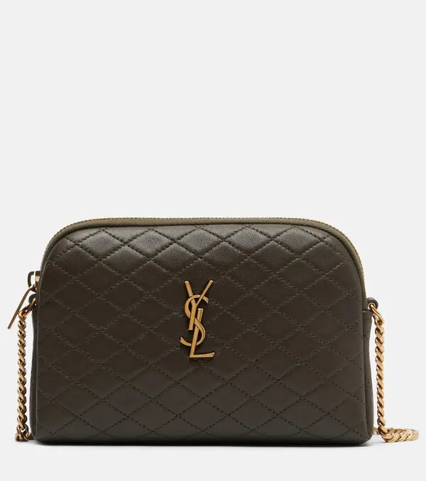 Saint Laurent Gaby Quilted Leather Shoulder Bag - Brown