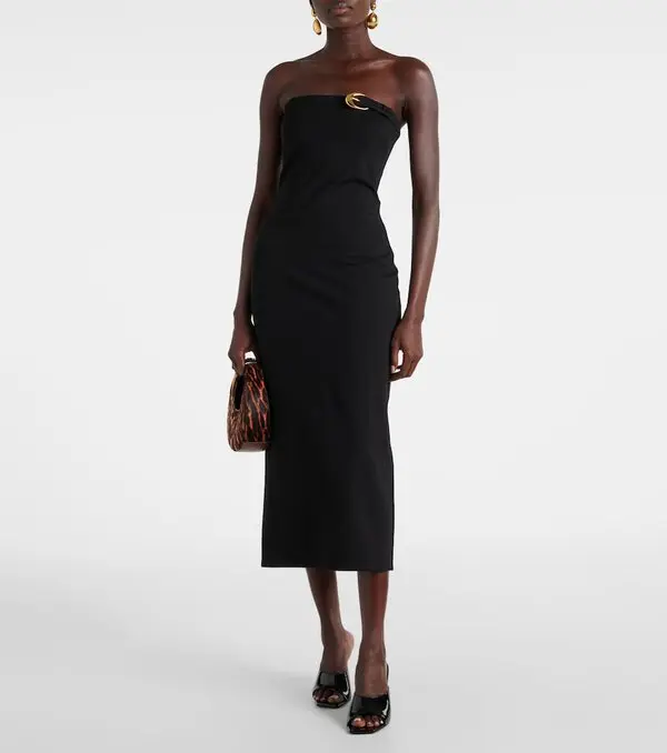 Staud Beekman Strapless Midi Dress
