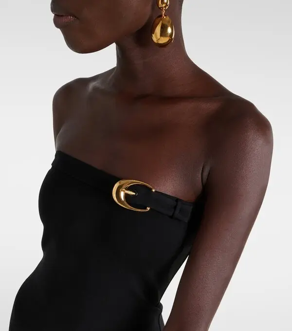 Staud Beekman Strapless Midi Dress