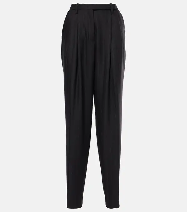 Dorothee Schumacher Tailored Pinstripe Wool Trousers - Black
