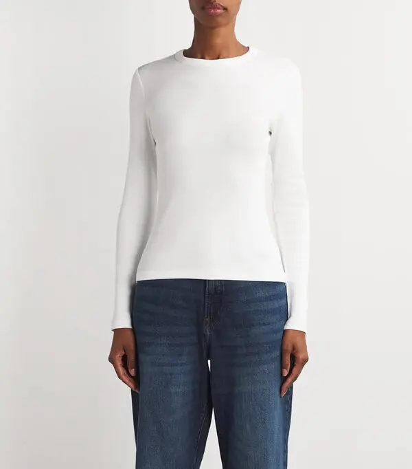 ME+EM Cotton-blend Long-sleeve T-shirt