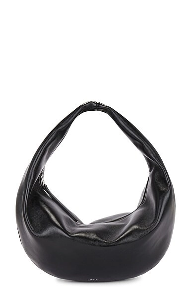 Khaite Olivia Patent Hobo Bag - Black