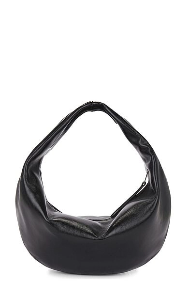 Khaite Olivia Patent Hobo Bag - Black