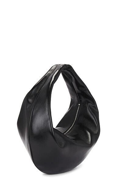 Khaite Olivia Patent Hobo Bag - Black