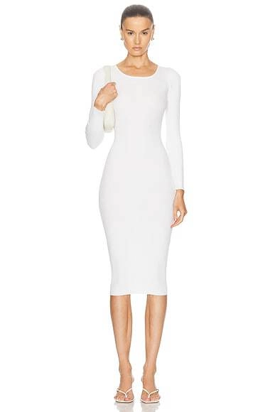 Lpa Auburn Ribbed Knit Sweater Dress - Ivory