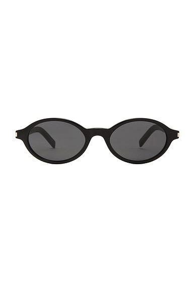 Saint Laurent Jeanne Oval Sunglasses - Black