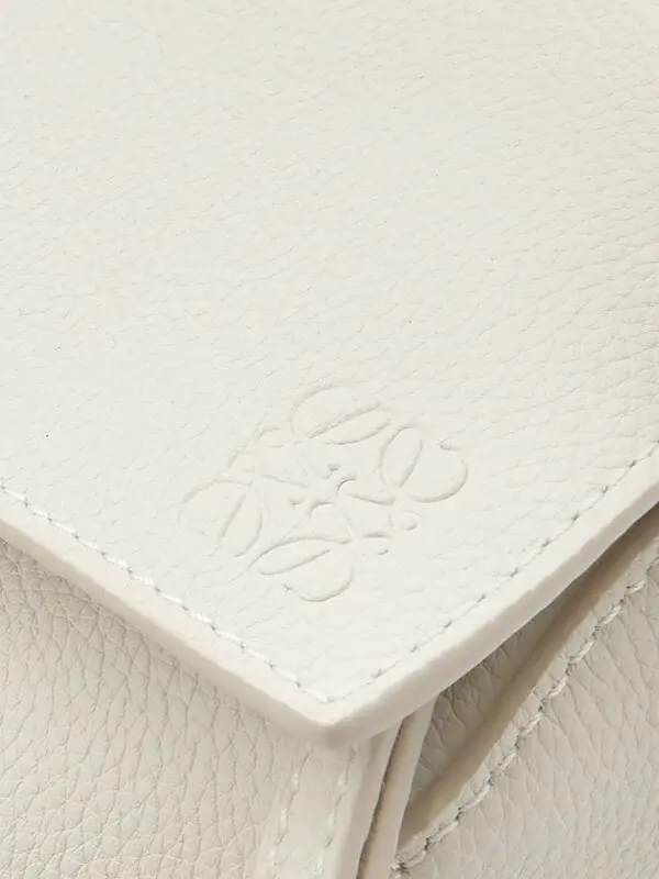 Loewe Puzzle Edge Small Textured-leather Shoulder Bag - White