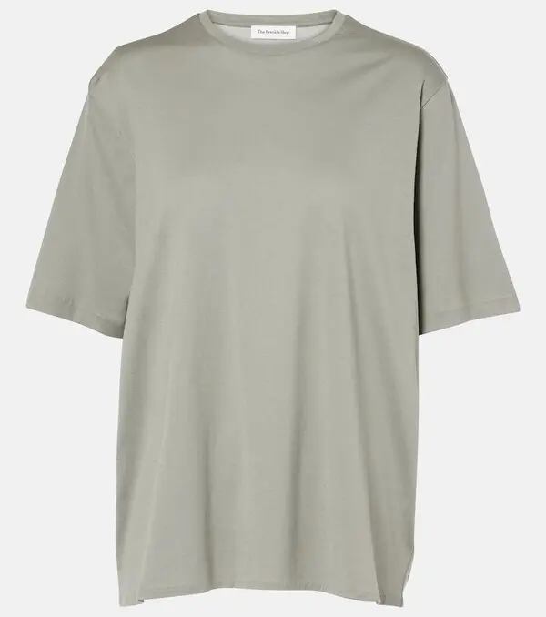 THE FRANKIE SHOP Harper Cotton Jersey T-shirt - Grey
