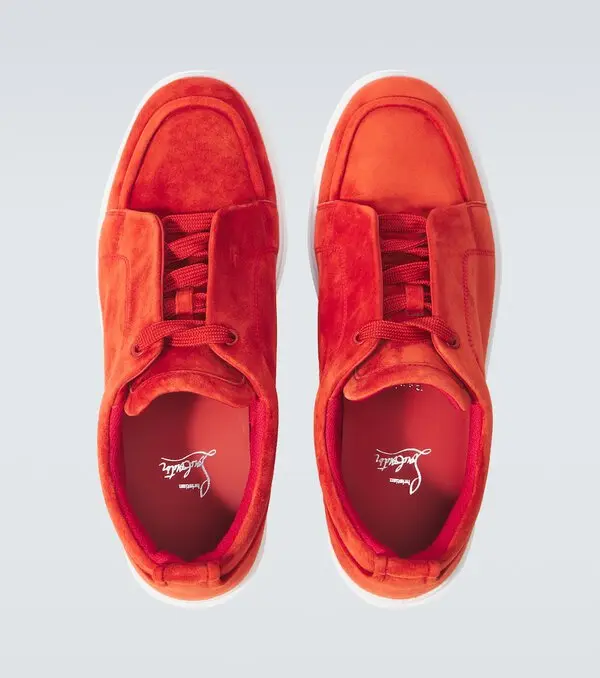 CHRISTIAN LOUBOUTIN Suede Lace-up Sneakers