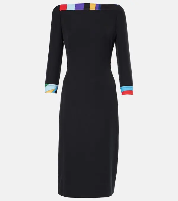 Emilio Pucci Cady Midi Dress - Black