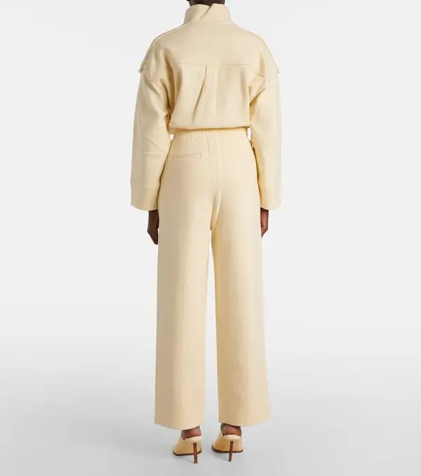 XU ZHI Embroidered Wool And Cotton-blend Sweatpants