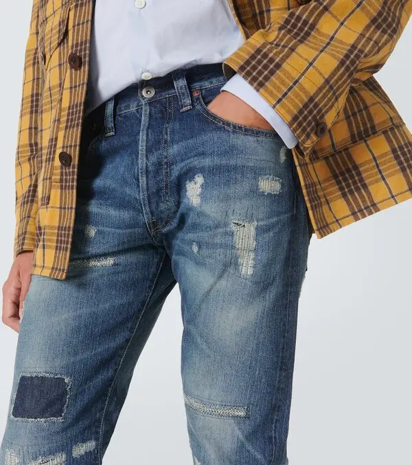 Junya Watanabe Distressed Straight Leg Jeans
