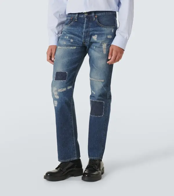 Junya Watanabe Distressed Straight Leg Jeans