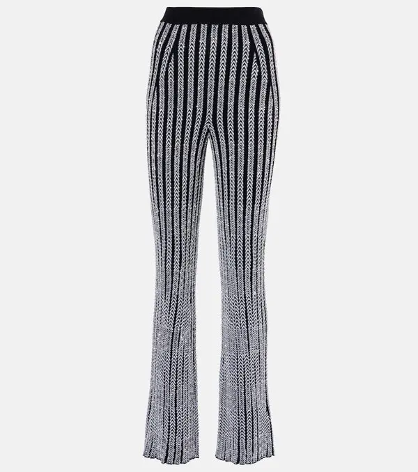 Missoni Chevron Lame Flared Pants - Black