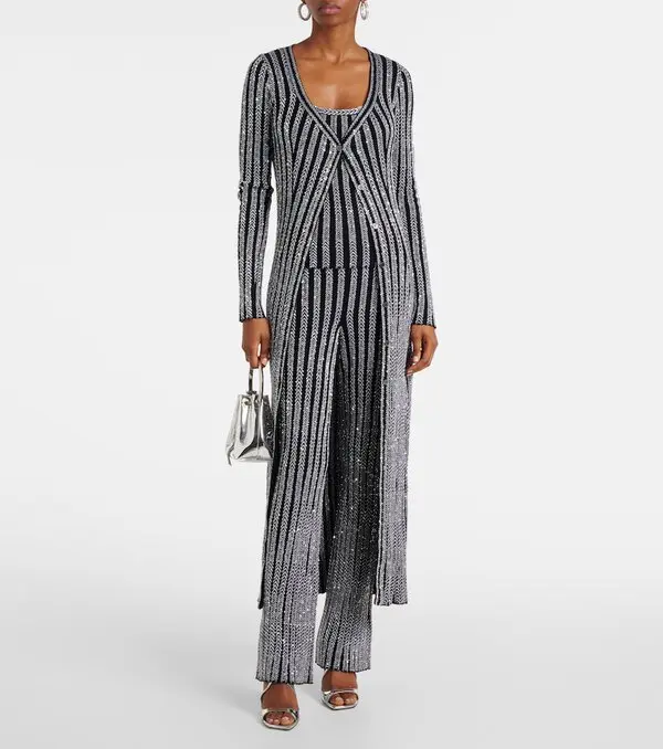 Missoni Chevron Lame Flared Pants