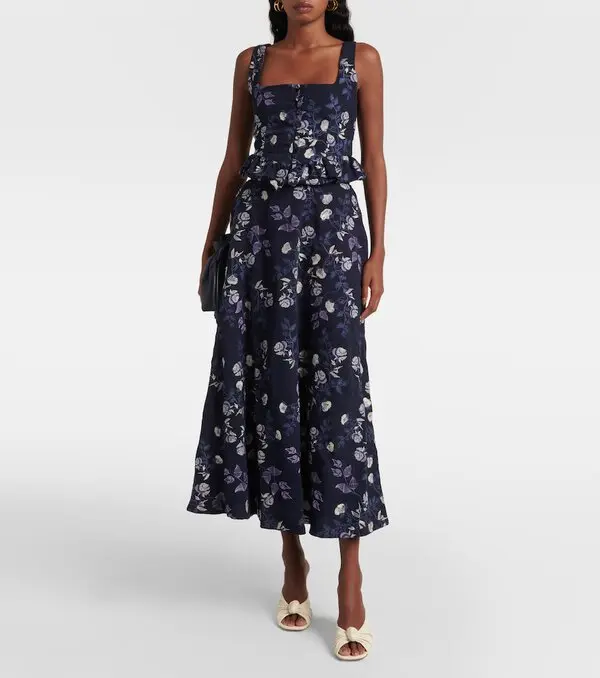 Agua Bendita Floral Maxi Skirt