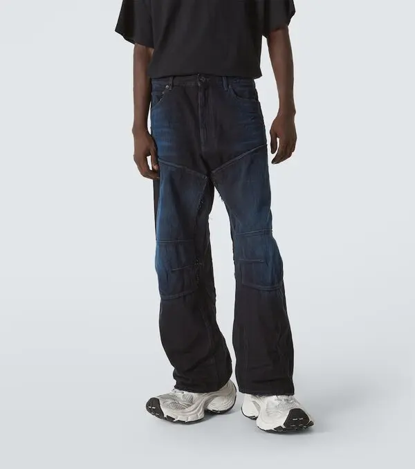 Balenciaga Double Knee Wide-leg Jeans