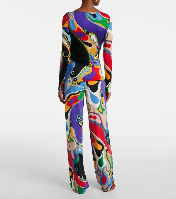 Emilio Pucci Orchidee Jersey Blouse