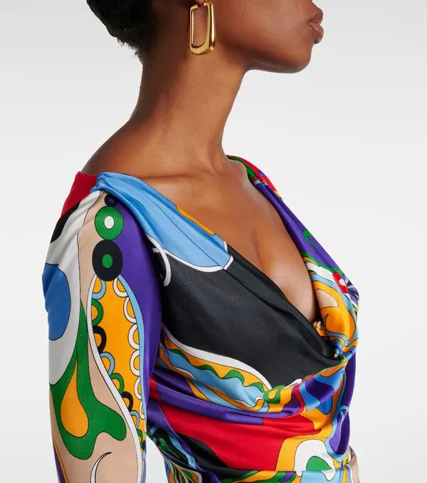 Emilio Pucci Orchidee Jersey Blouse