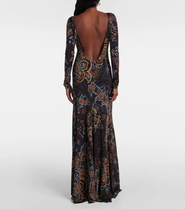Etro Maxi Dress With Floral Print