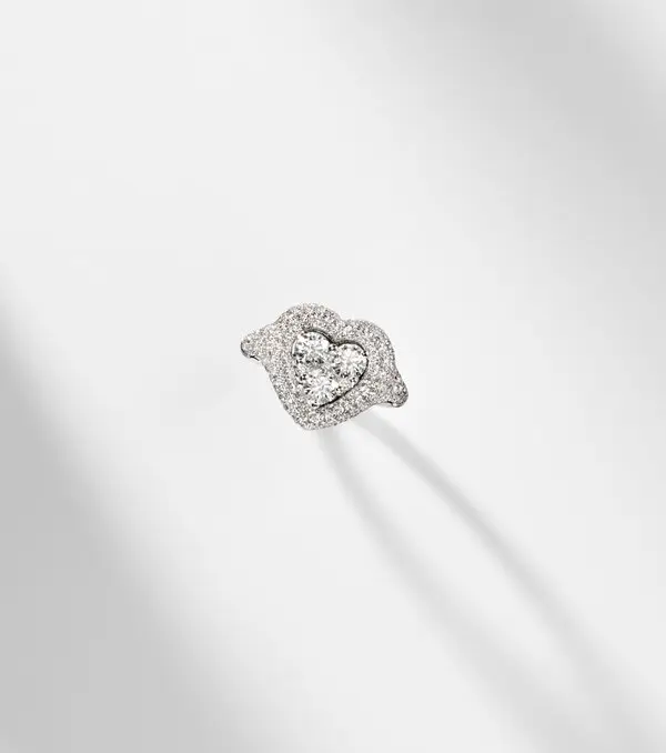KAMYEN Manaal 18kt White Gold Diamond Heart Ring