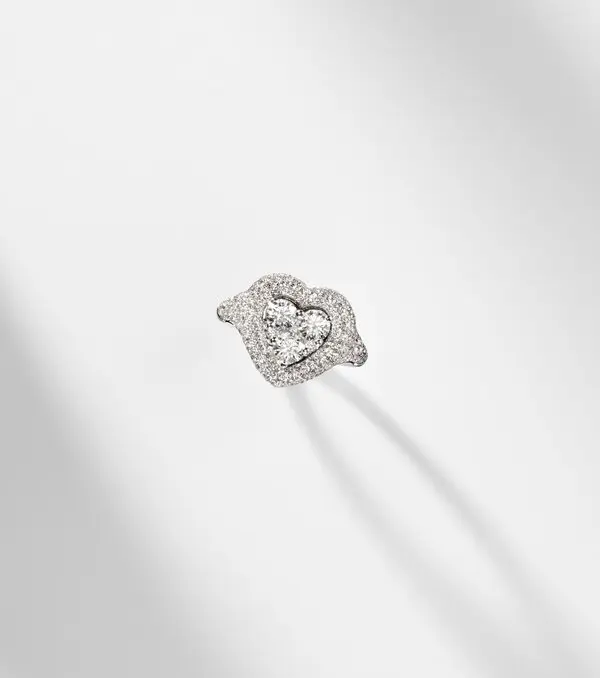KAMYEN Manaal 18kt White Gold Pinky Ring With Diamonds