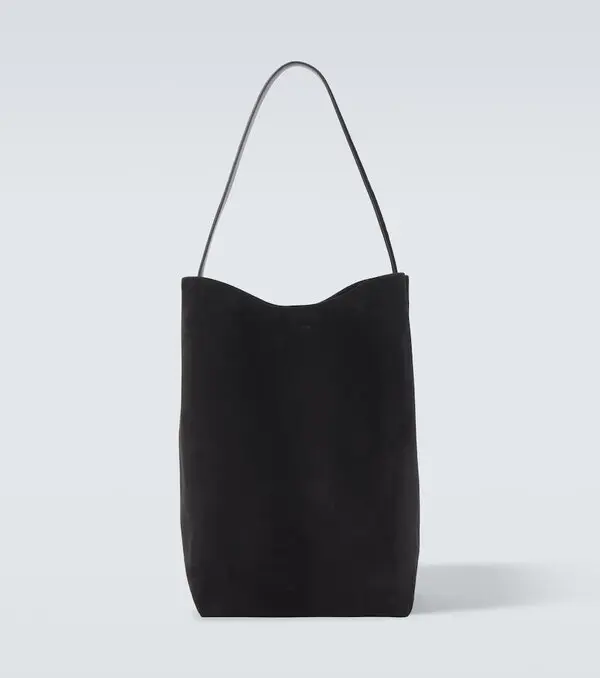 THE ROW Park Large Suede Tote Bag - Black