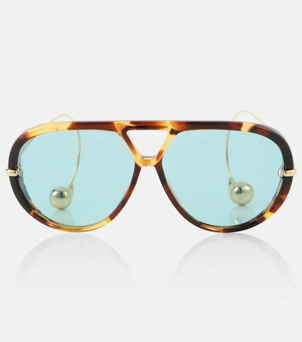 Bottega Veneta Drop Aviator Sunglasses - Brown
