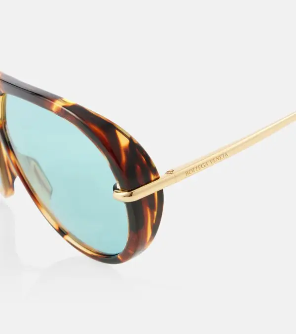 Bottega Veneta Drop Aviator Sunglasses - Brown