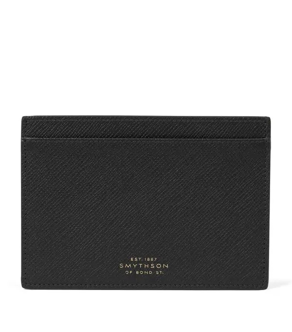 Smythson Panama Leather Passport Sleeve - Black