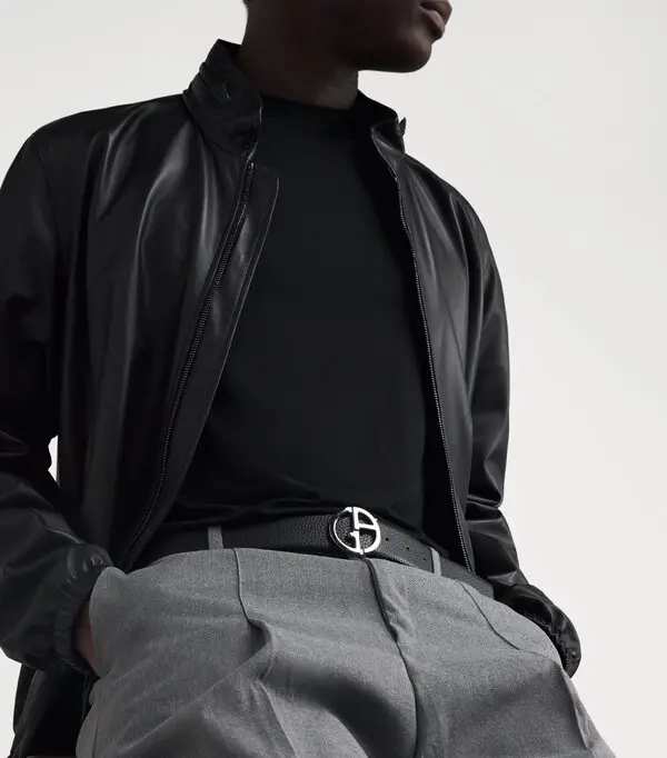Giorgio Armani Leather Logo Belt