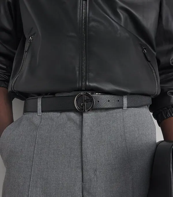 Giorgio Armani Leather Logo Belt