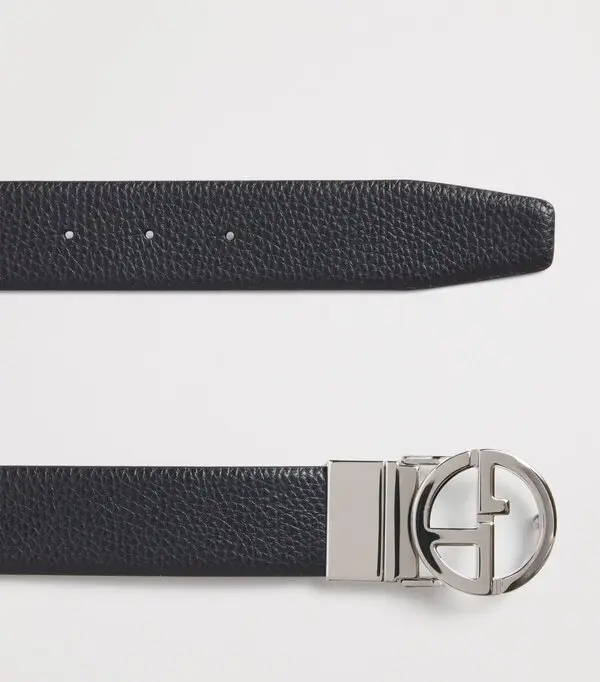 Giorgio Armani Leather Logo Belt