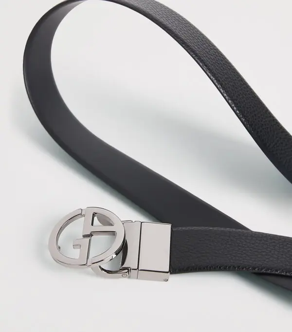 Giorgio Armani Leather Logo Belt