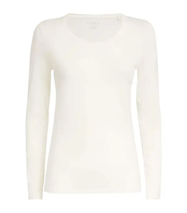 Falke Long-sleeve Climawool T-shirt - Ivory