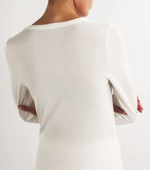 Falke Long-sleeve Climawool T-shirt - Ivory
