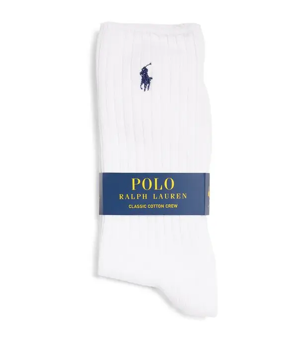 Polo Ralph Lauren Classic Crew Socks - White