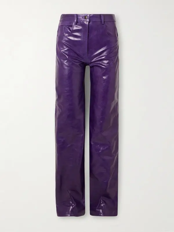 16Arlington Vante Straight-leg Leather Pants
