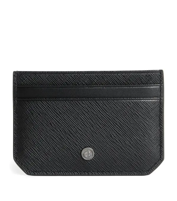 Harrods Saffiano Leather Card Holder - Black